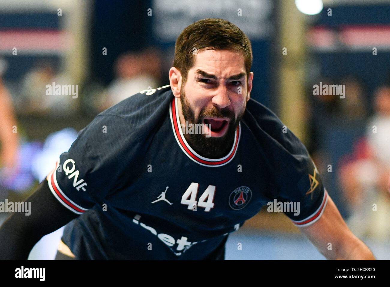 Paris, France. 10th Mar, 2022. Nikola Karabatic of PSG celebrates ...