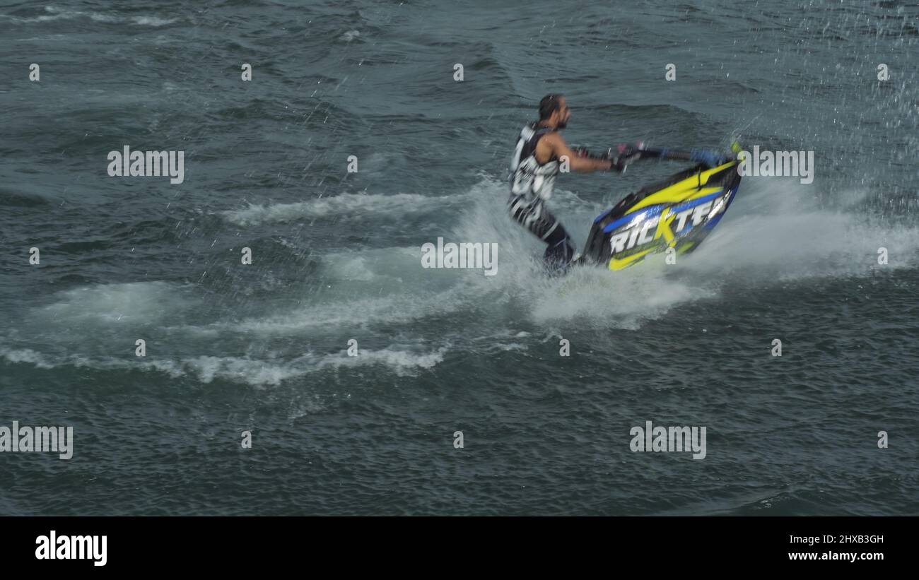 Irkutsk, Russia - August 3 2019: Baikal Jet Fest, BJF. Freestyle jet ...