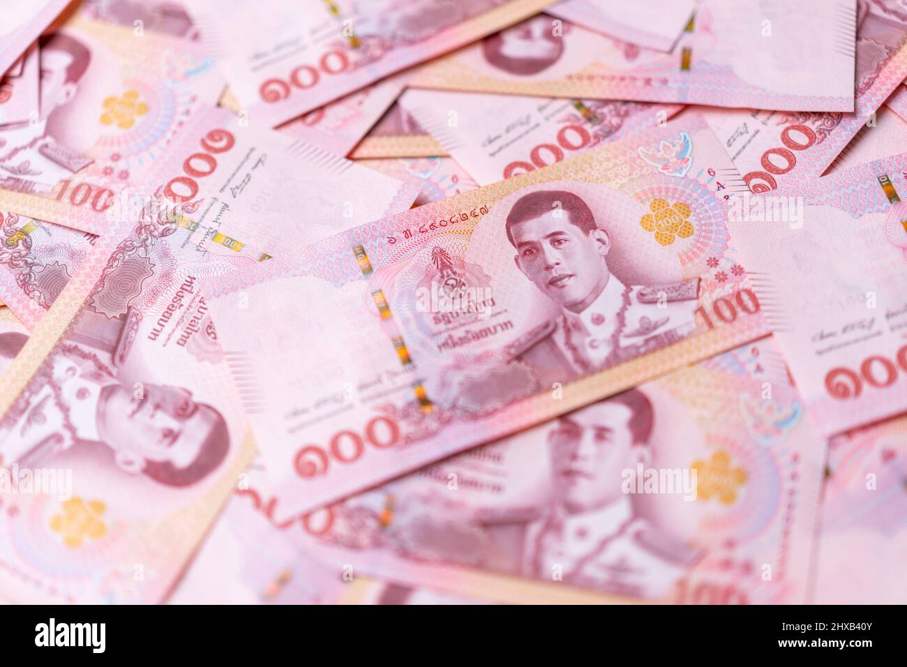 Banknotes of the Thailand 100 Baht (new design issued in 2018 Stock ...