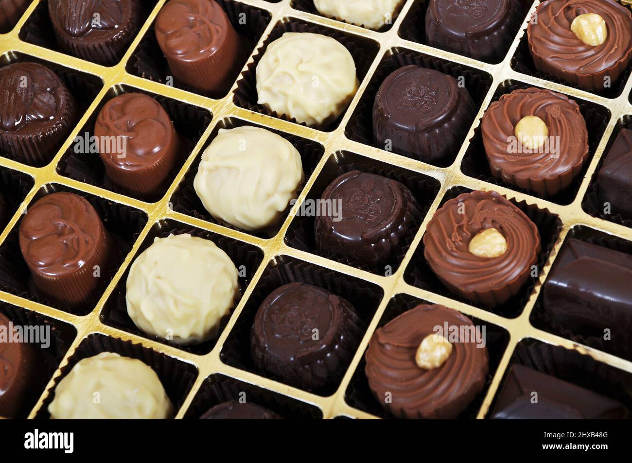 Very delicious chocolate candies in a box, delicious chocolate in box ...