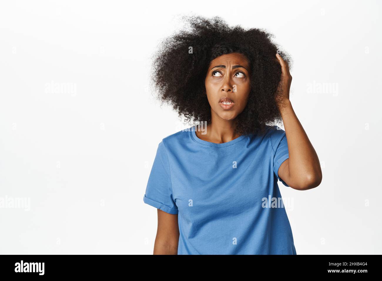 Female hand scratching face young hi-res stock photography and images ...