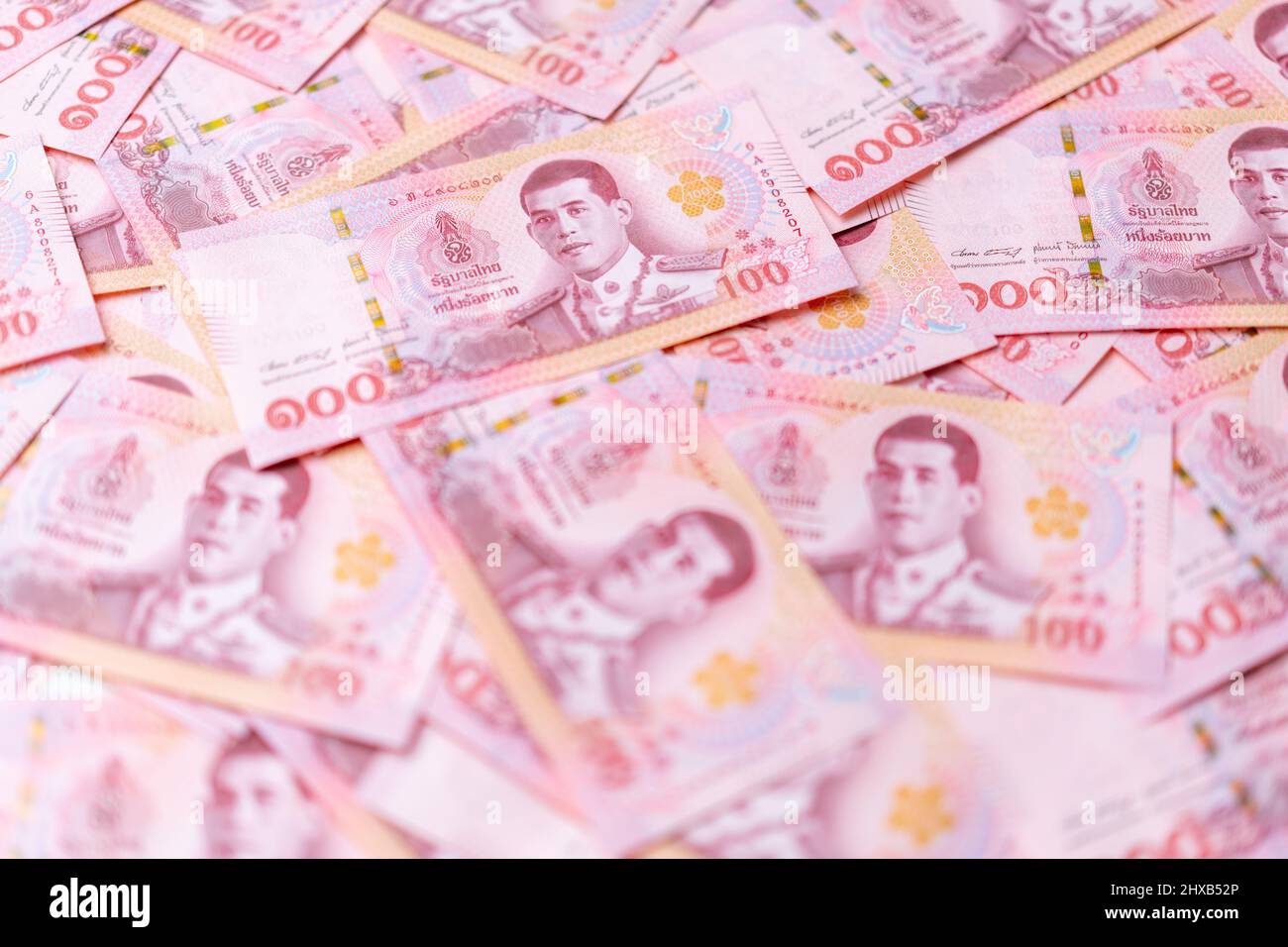 Banknotes of the Thailand 100 Baht (new design issued in 2018 Stock ...