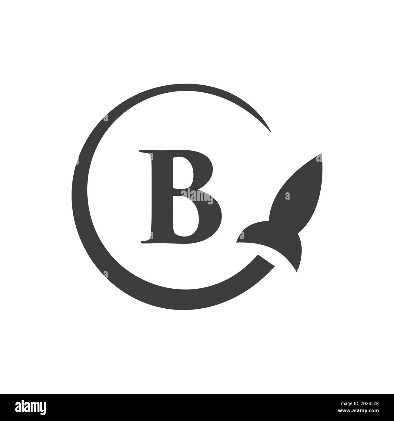 Travel Logo On Letter B Concept. Letter B Travel Logo Vector Template ...