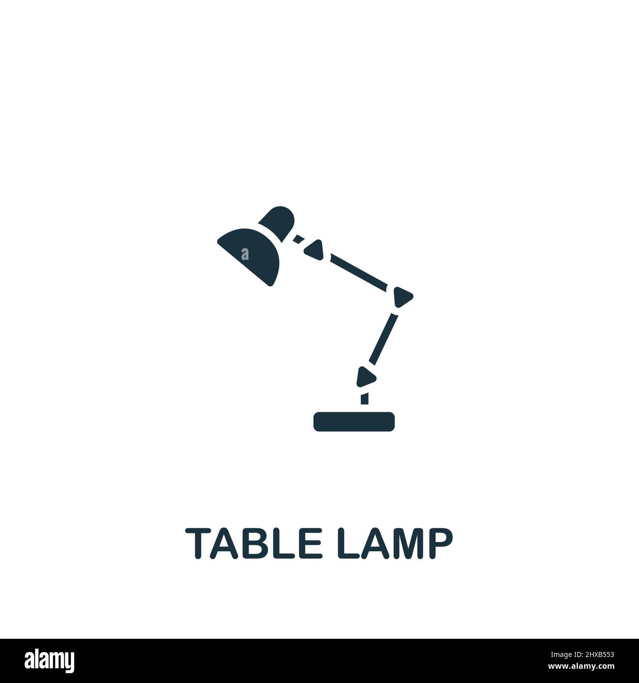 Table Lamp icon. Monochrome simple Table Lamp icon for templates, web ...