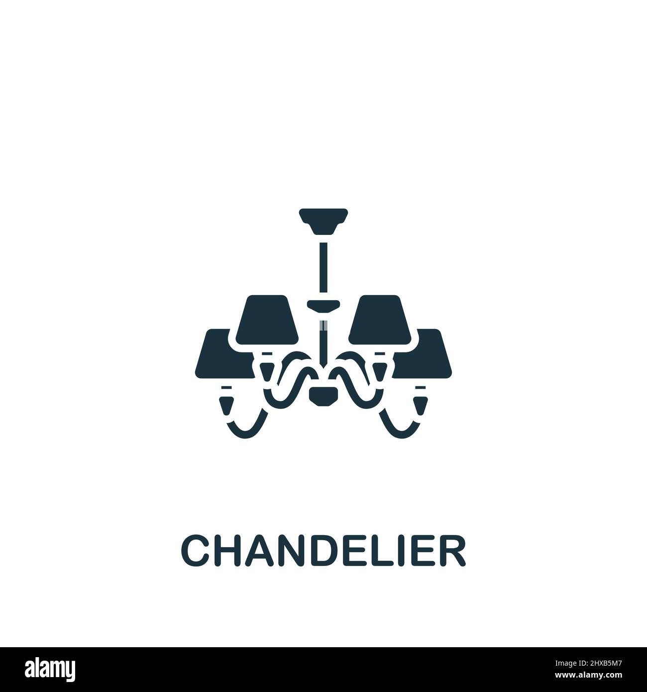 Chandelier icon. Monochrome simple Chandelier icon for templates, web ...