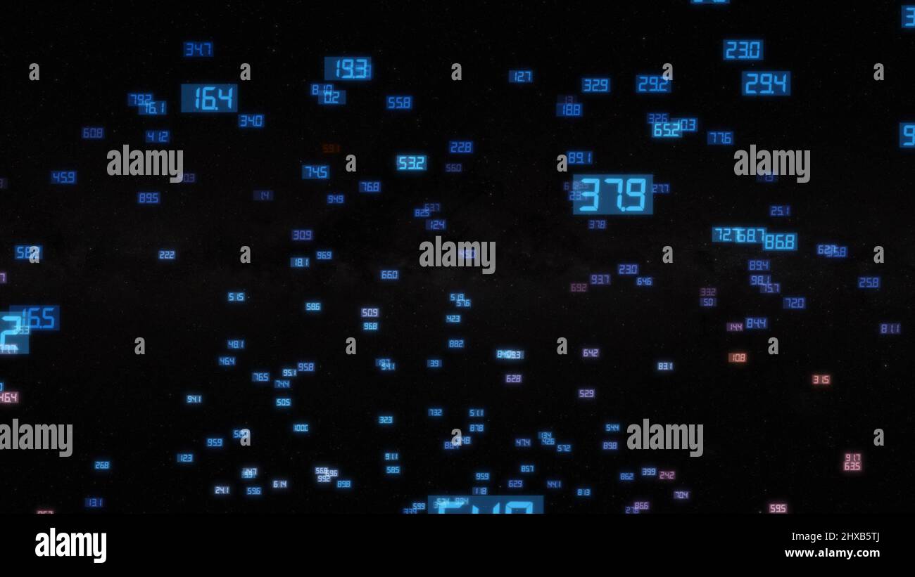 Luminous elements with numbers Stock Photo - Alamy