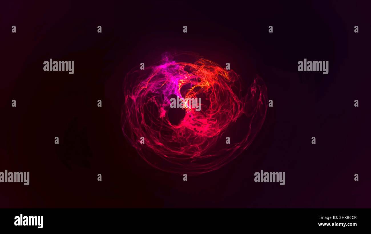 Abstract fiery sphere background with luminous swirling backdrop ...