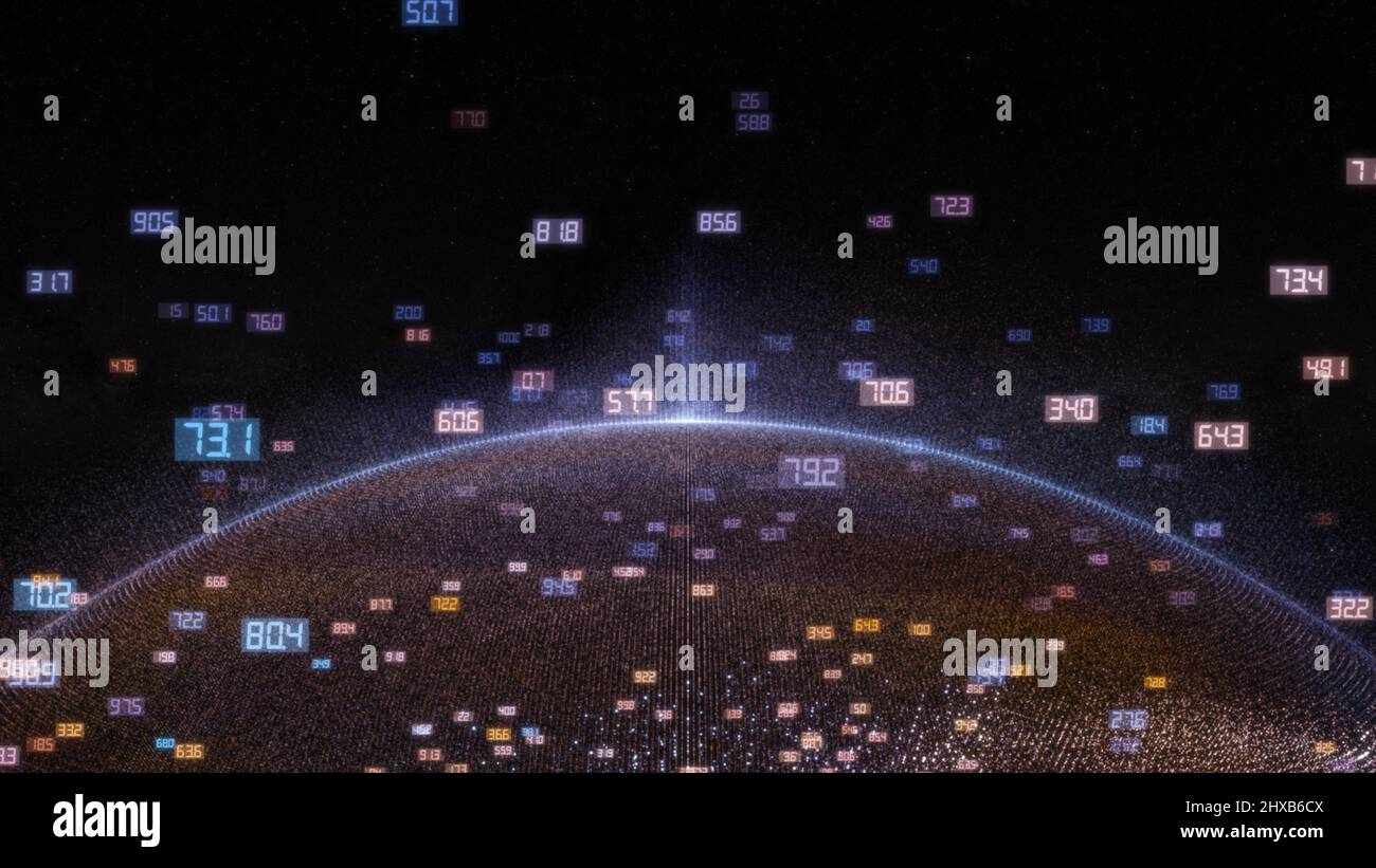 Big data globe numbers hi-res stock photography and images - Alamy