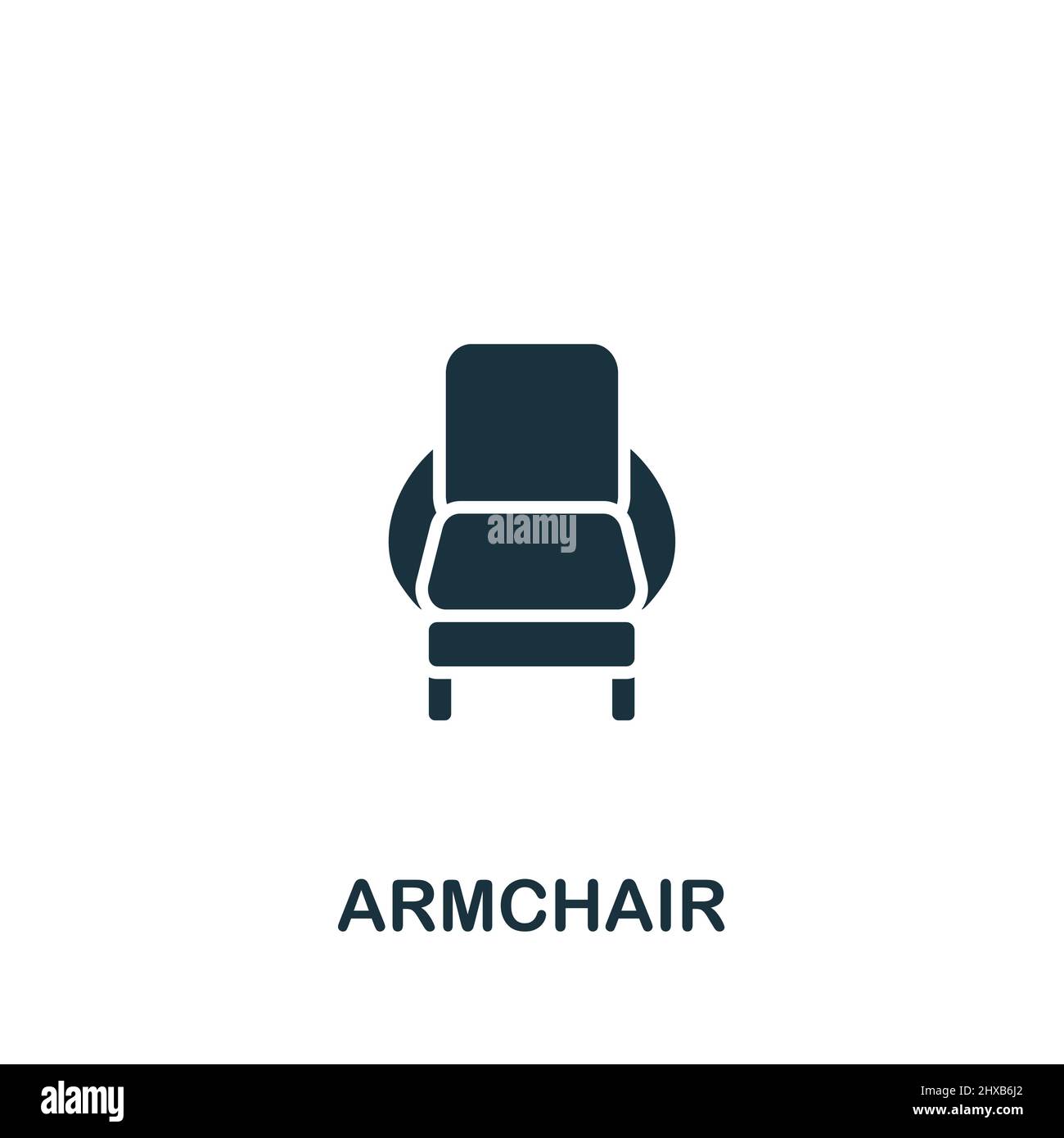 Armchair icon. Monochrome simple Armchair icon for templates, web ...