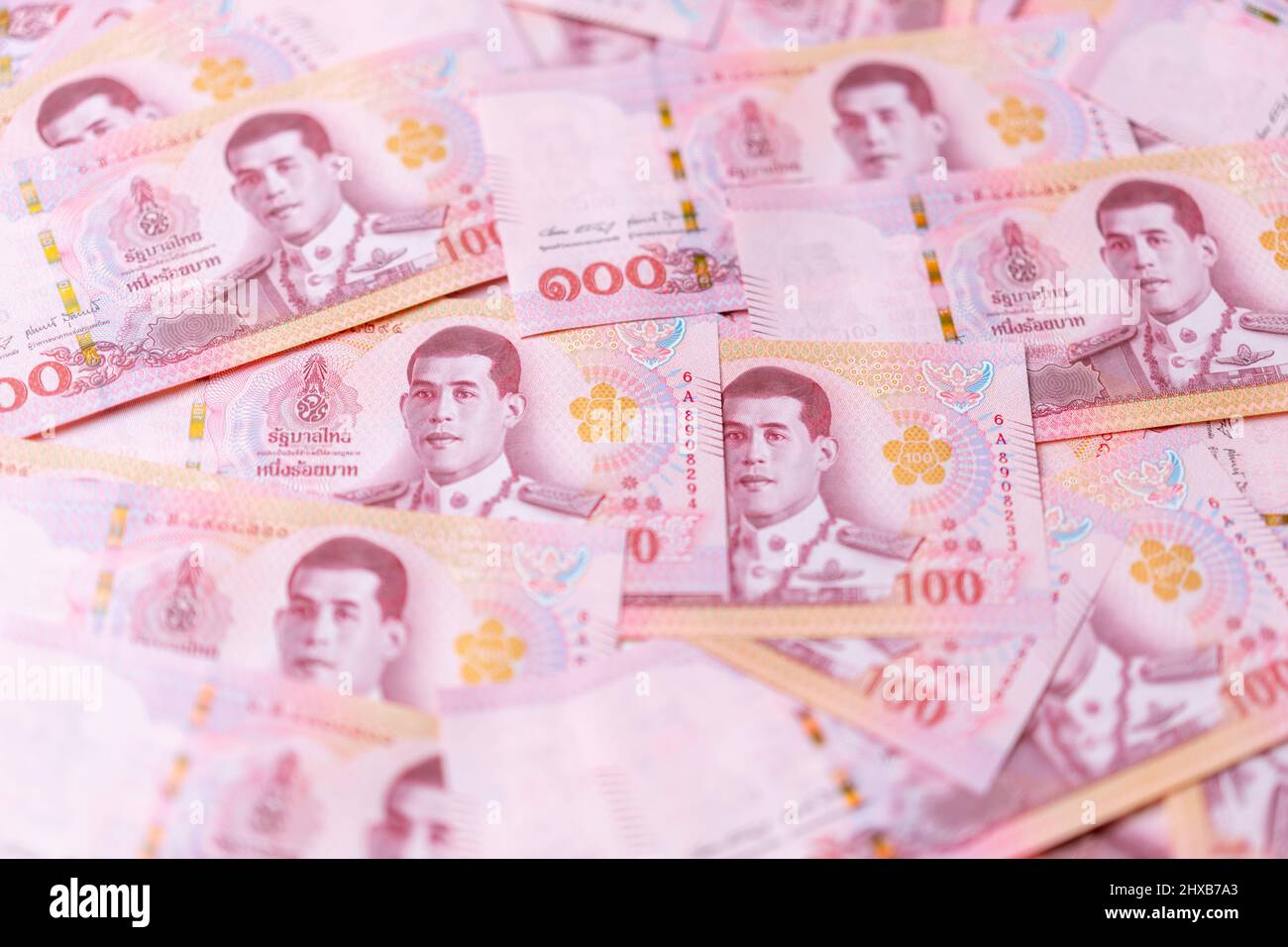 Banknotes of the Thailand 100 Baht (new design issued in 2018 Stock ...