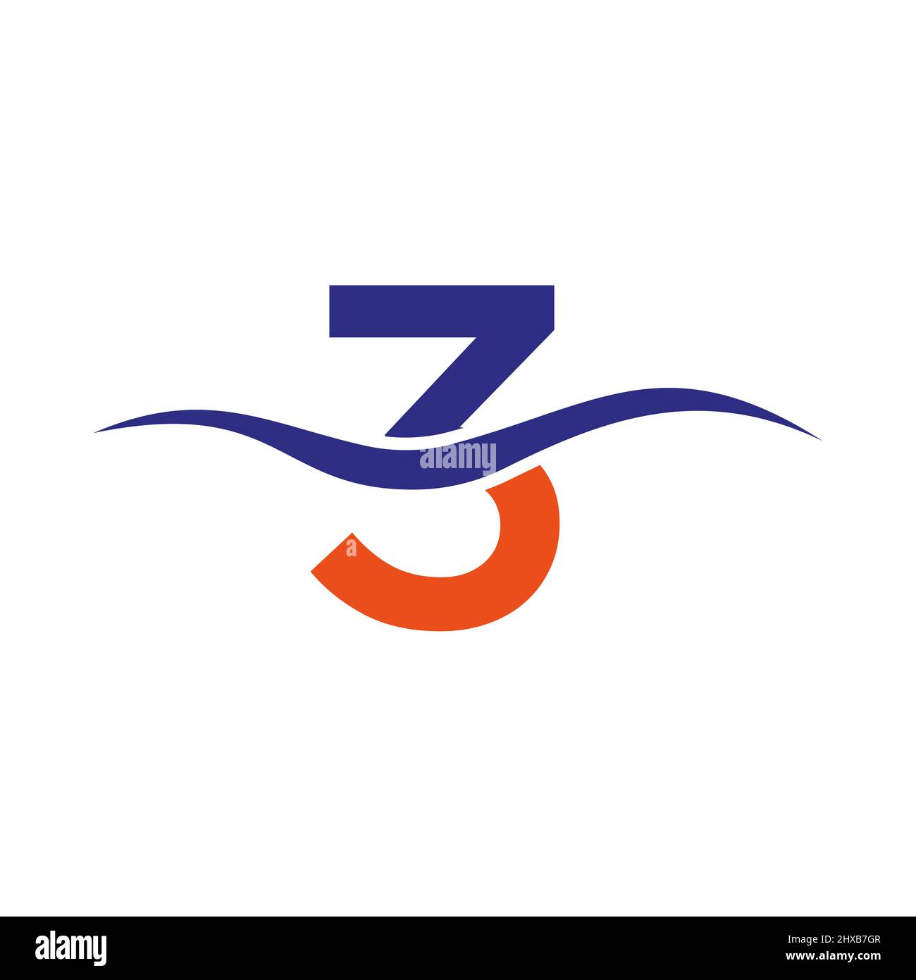 Letter 3 Logo Sign Design Template. 3 Alphabet Letter Logotype Modern ...