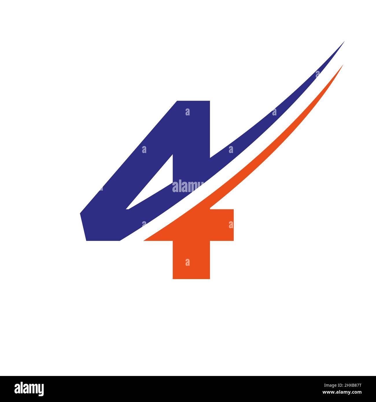 Letter 4 Logo Vector Template Modern and Simple Design. 4 Logotype For ...