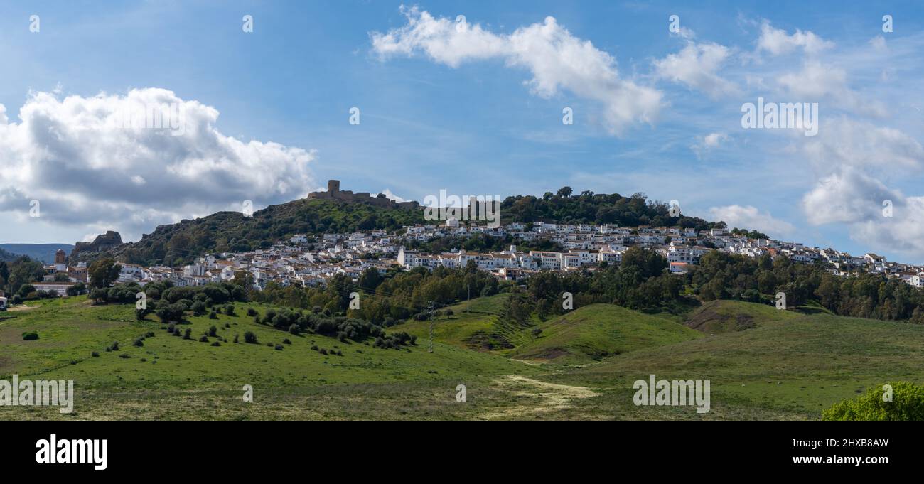 Jimena de la Frontera, Spain - 9 March, 2022: panorama cityscape of ...