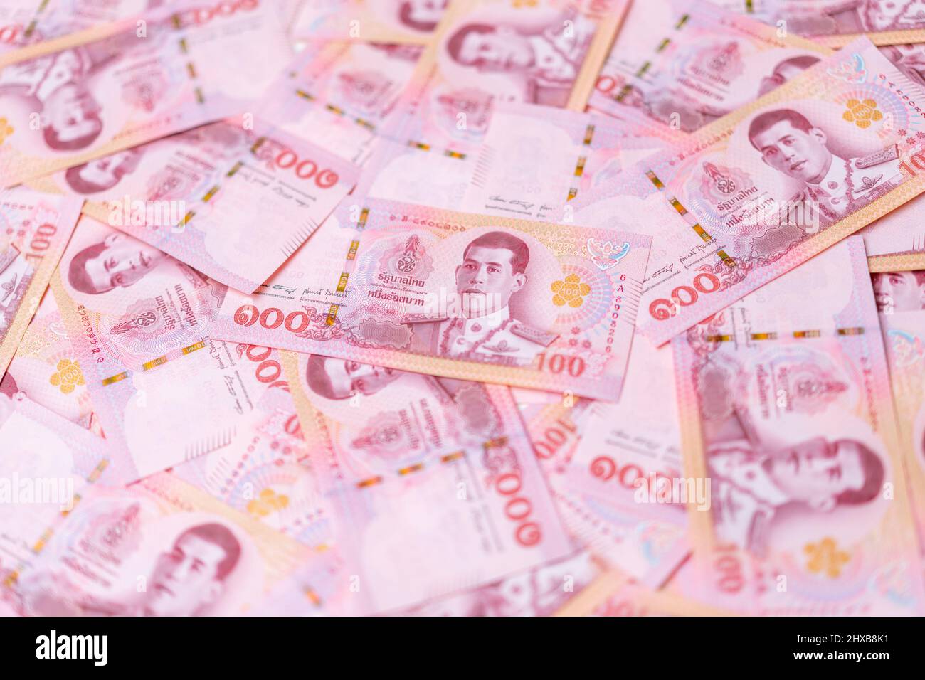 Banknotes of the Thailand 100 Baht (new design issued in 2018 Stock ...