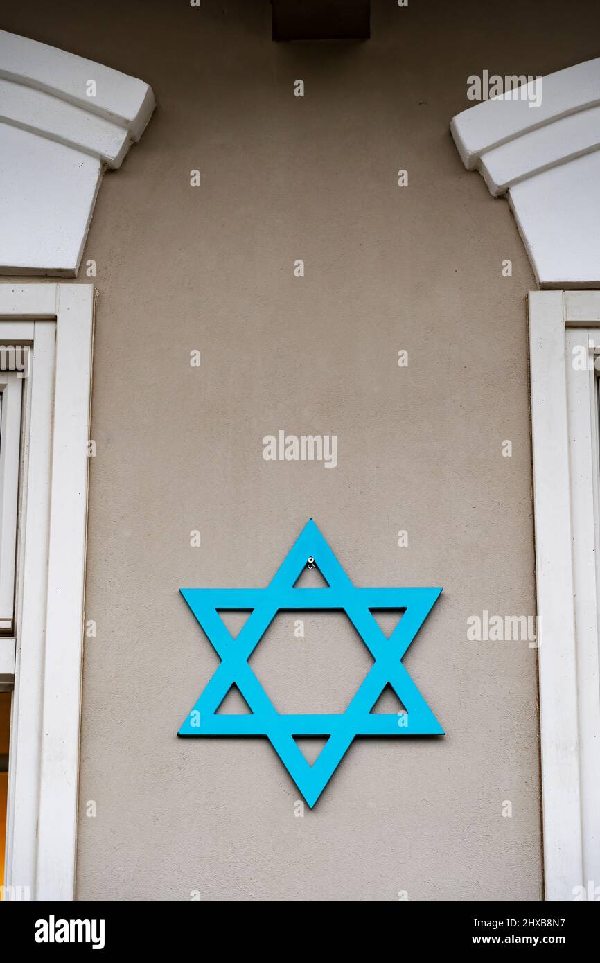 Star of David on exterior of building in Israel Stock Photo - Alamy