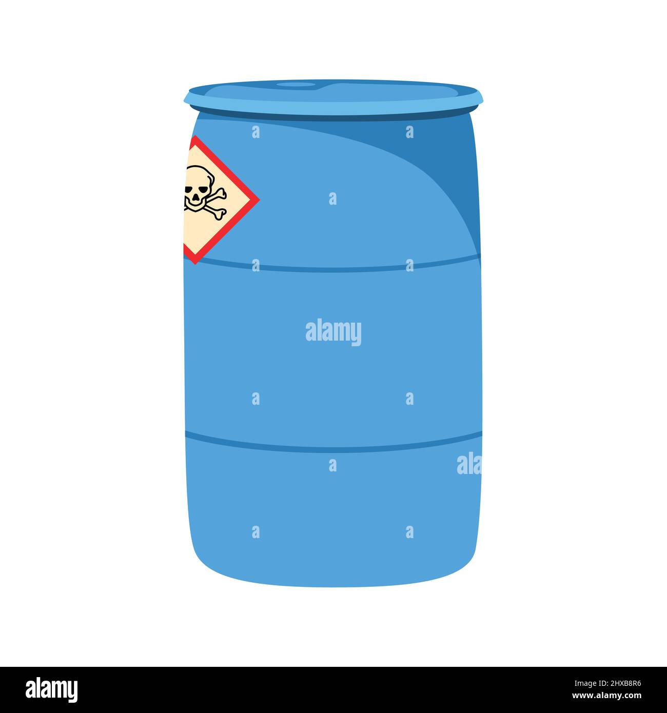 Hazard chemicals. Safety tank with dangerous radioactive flammable ...