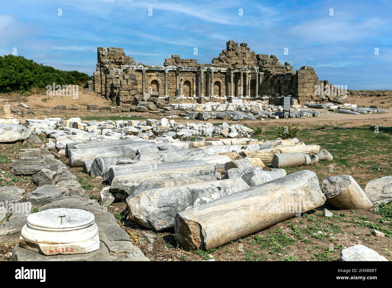 Side ancient city ruins, Side, Antalya, Turkey Stock Photo - Alamy
