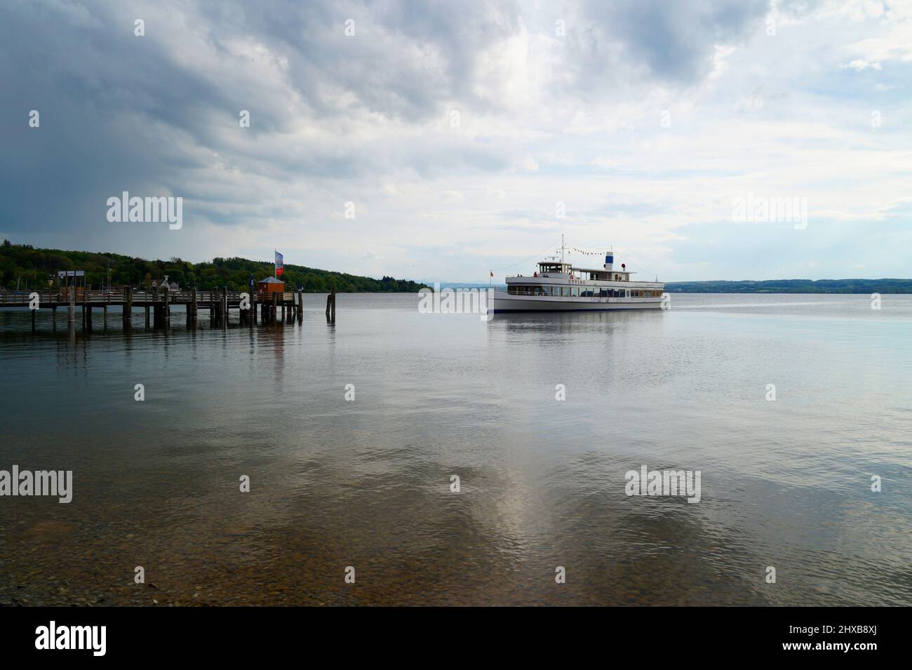 Ship Utting in the beautiful town of Herrsching on lake Ammersee in ...