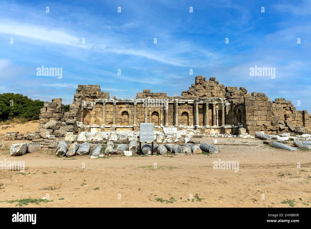 Side ancient city ruins, Side, Antalya, Turkey Stock Photo - Alamy