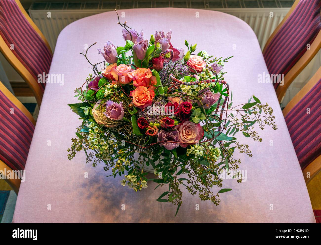 nature, plants, flowers, bunch of flowers on a table, birthday bouquet ...