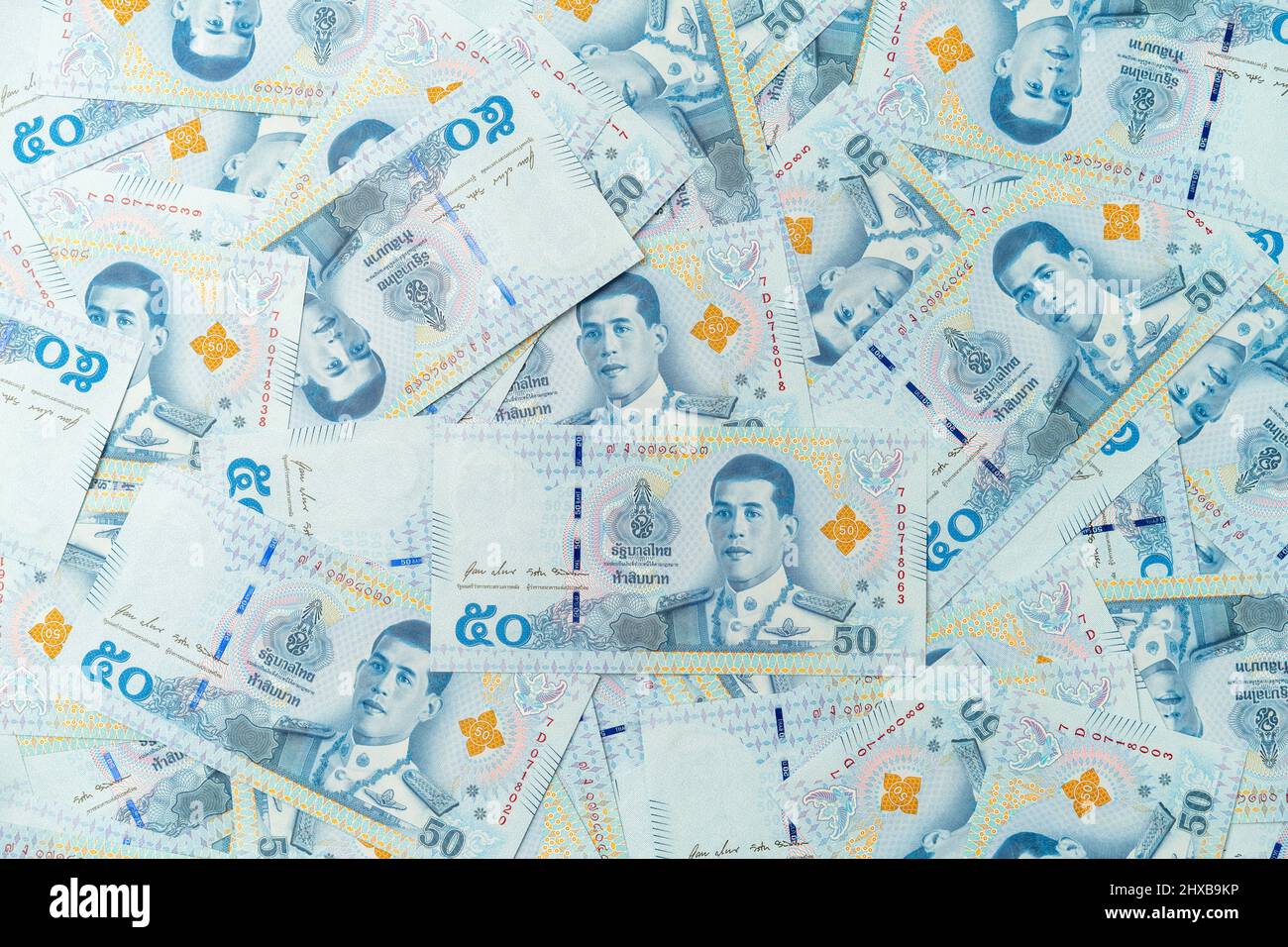 Banknotes of the Thailand 50 Baht (new design issued in 2018 Stock ...