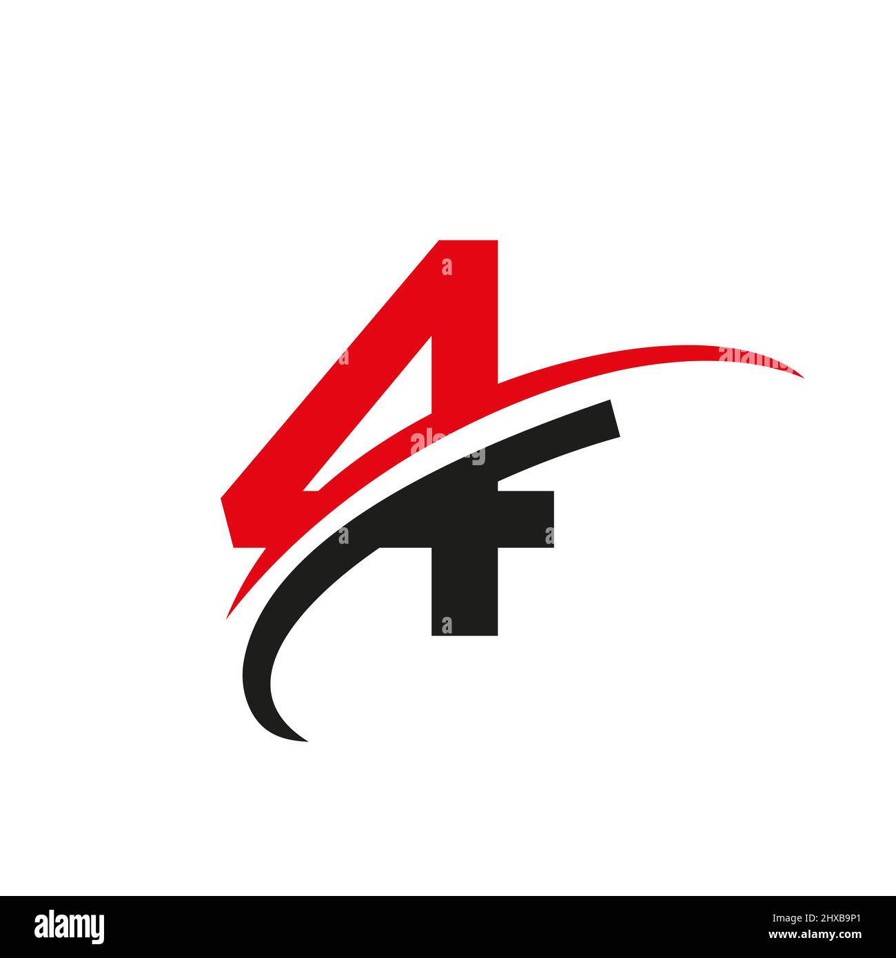 Initial Letter 4 Logo Vector Template Modern and Simple Design. 4 ...