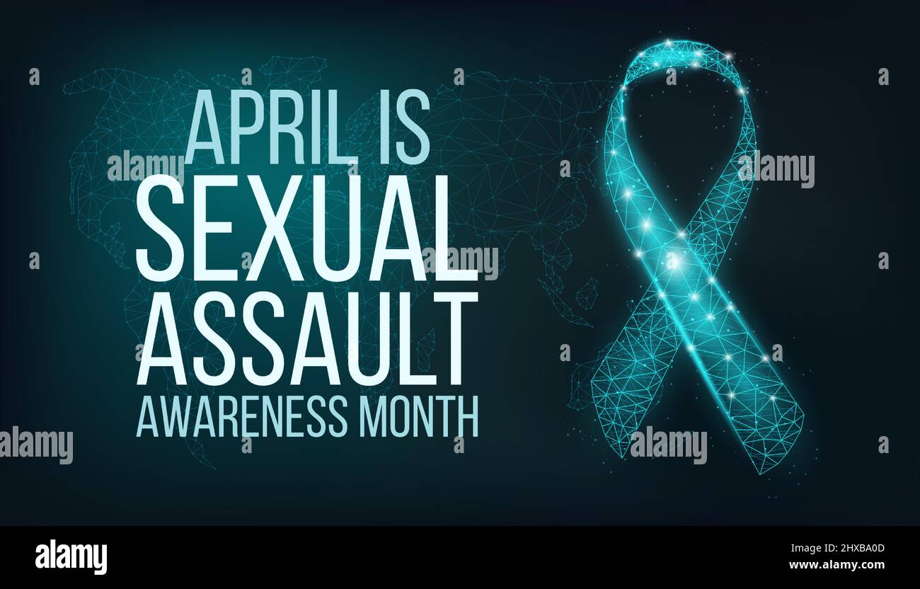 Sexual assault awareness day concept. Banner template with glowing low ...