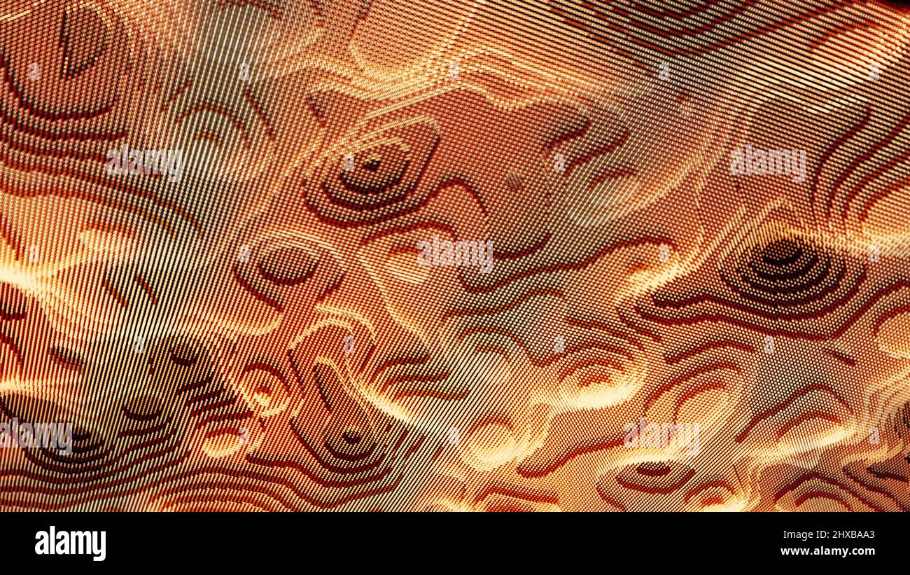 Wavy surface with ripples and grains, seamless loop. Animation. 3D ...