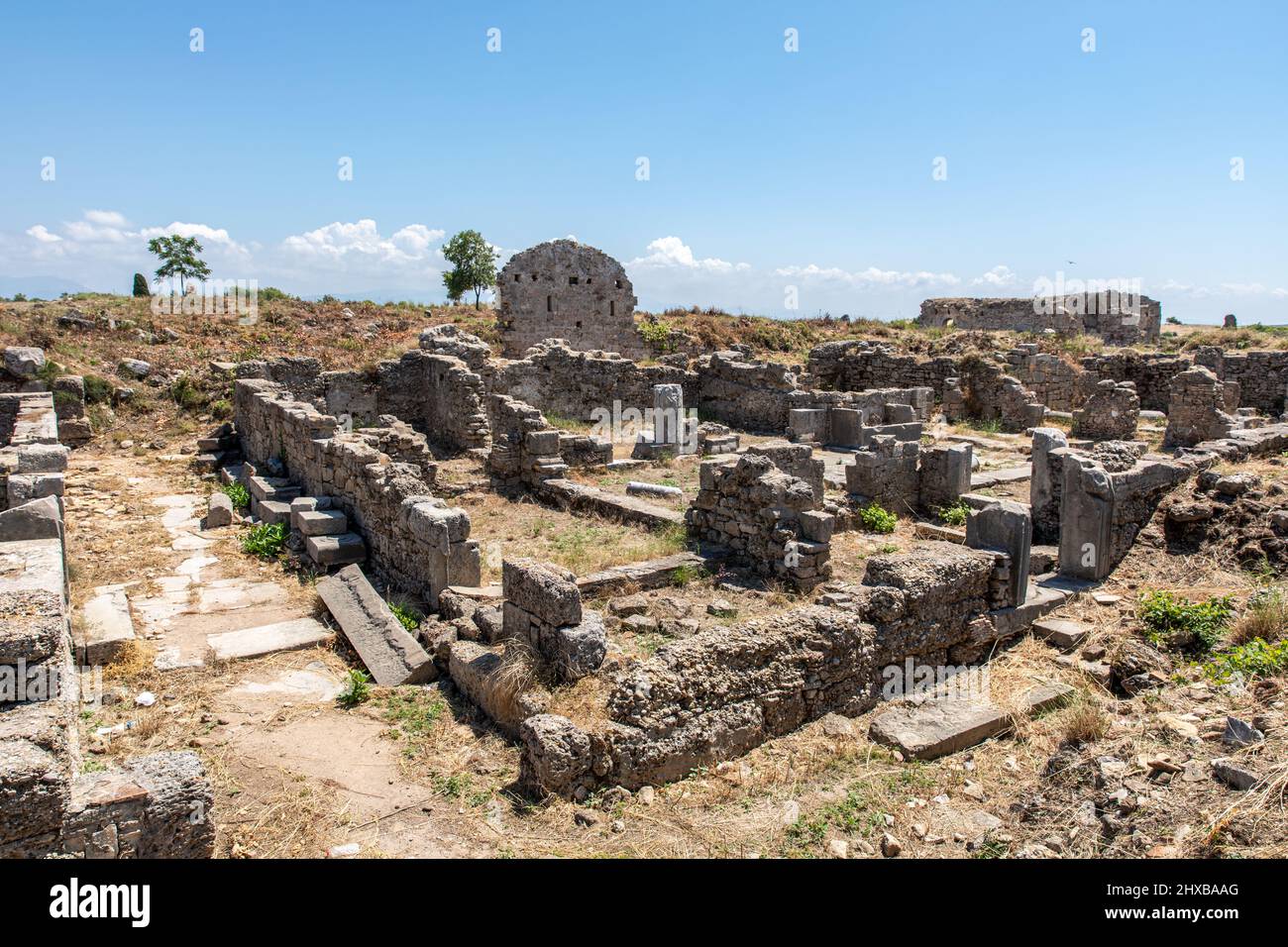 Side ancient city ruins, Side, Antalya, Turkey Stock Photo - Alamy