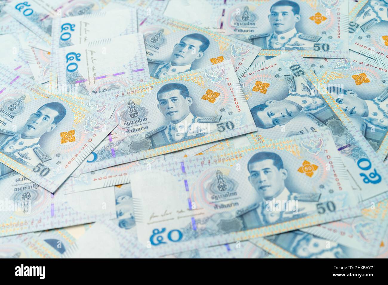 Banknotes of the Thailand 50 Baht (new design issued in 2018 Stock ...