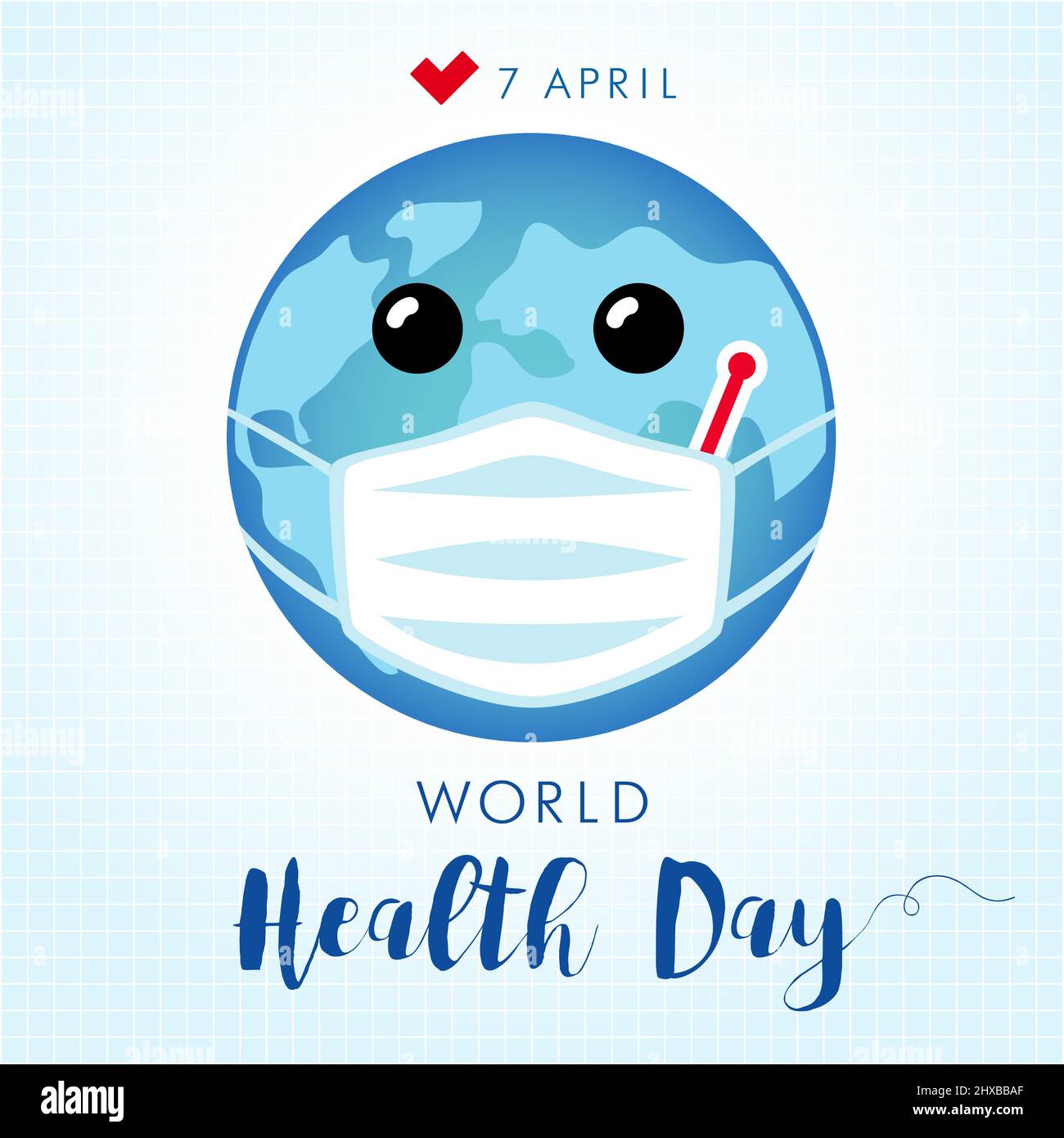 World Health Day, planet in guard mask medicine. World health day 7 ...