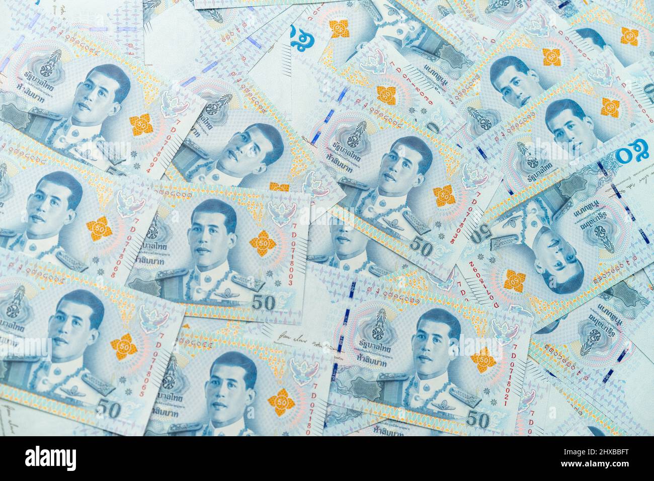 Banknotes of the Thailand 50 Baht (new design issued in 2018 Stock ...