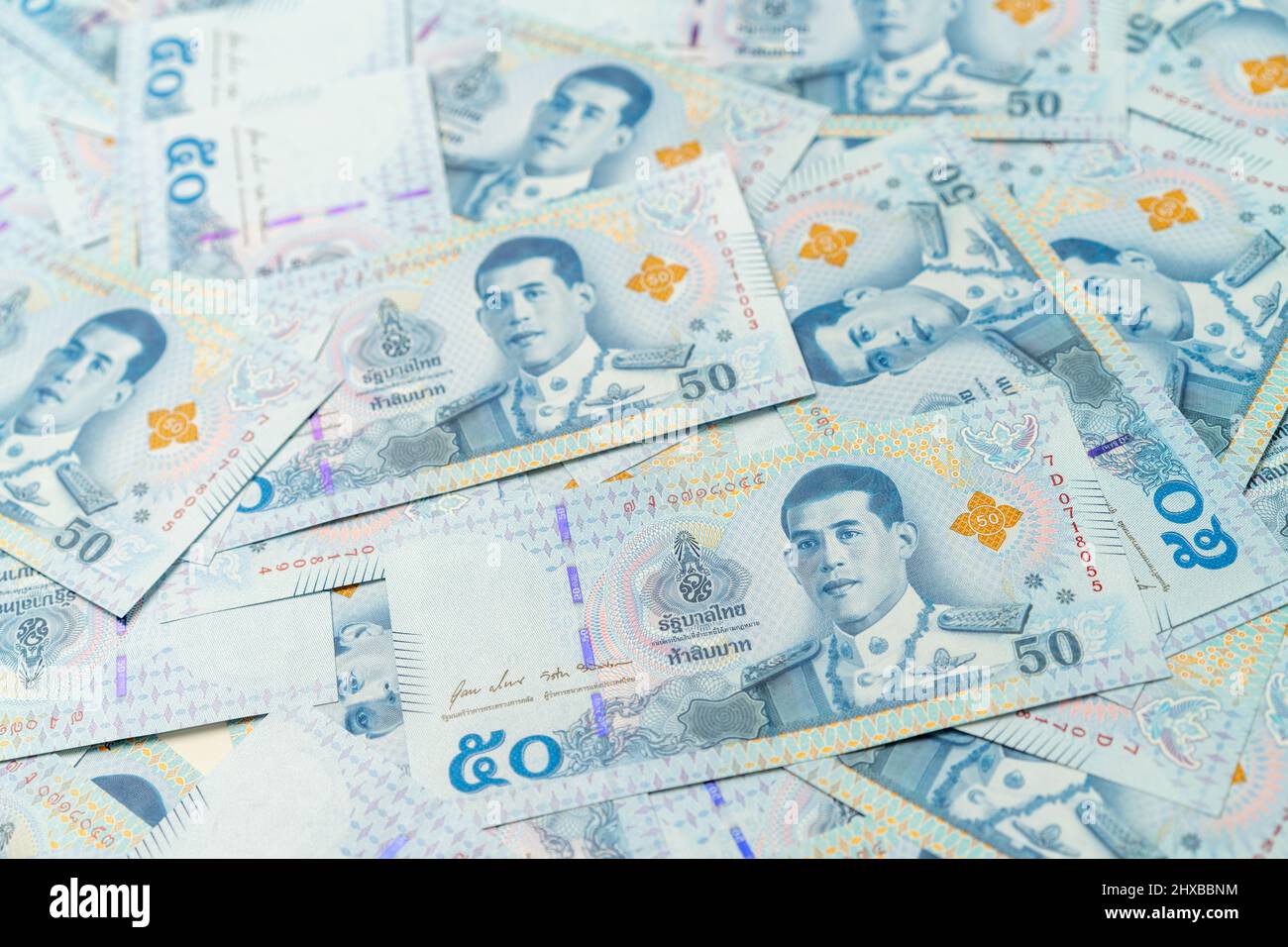 Banknotes of the Thailand 50 Baht (new design issued in 2018 Stock ...