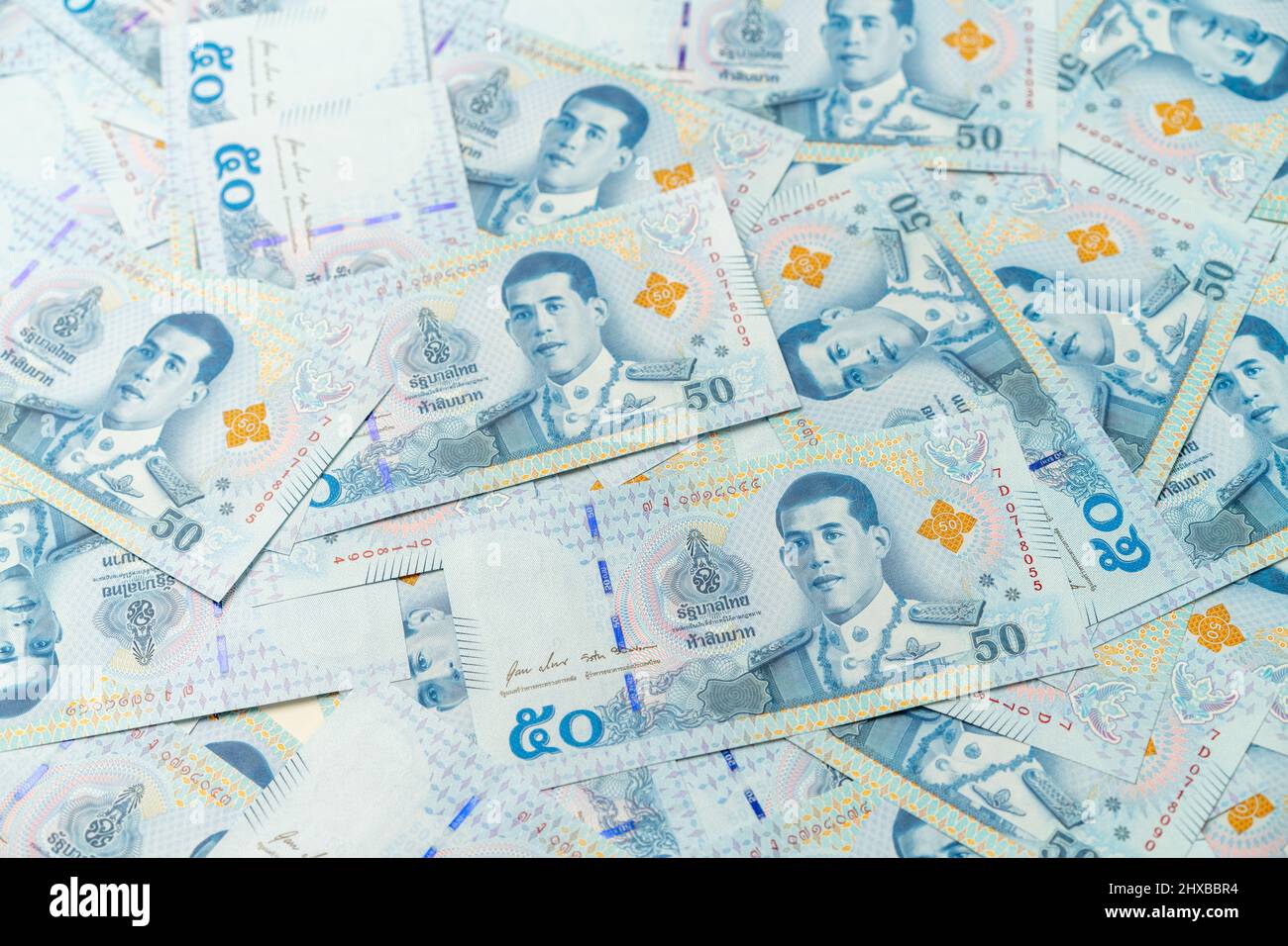 Banknotes of the Thailand 50 Baht (new design issued in 2018 Stock ...