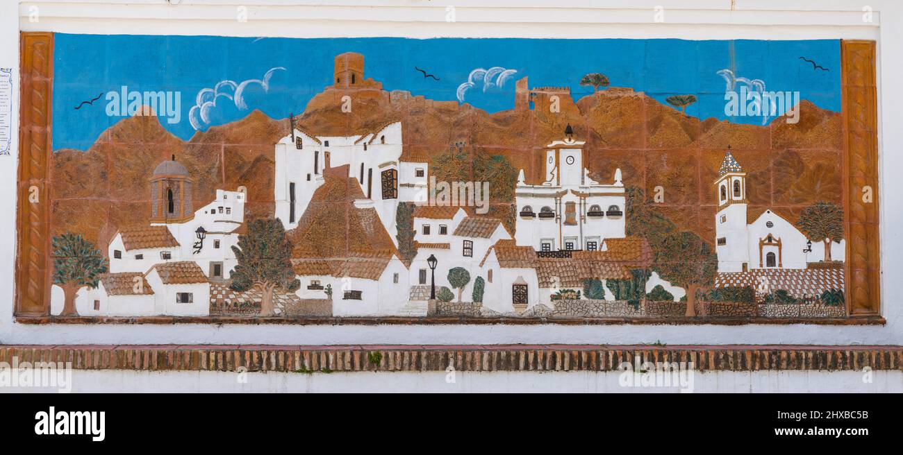 Jimena de la Frontera, Spain - 9 March, 2022: painted mural of the ...
