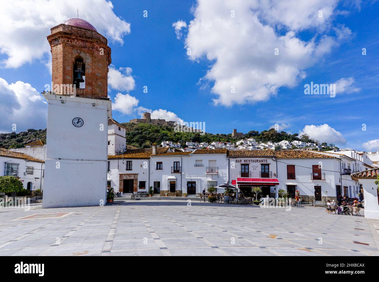 Jimena de la Frontera, Spain - 9 March, 2022: view of the Plaza de la ...