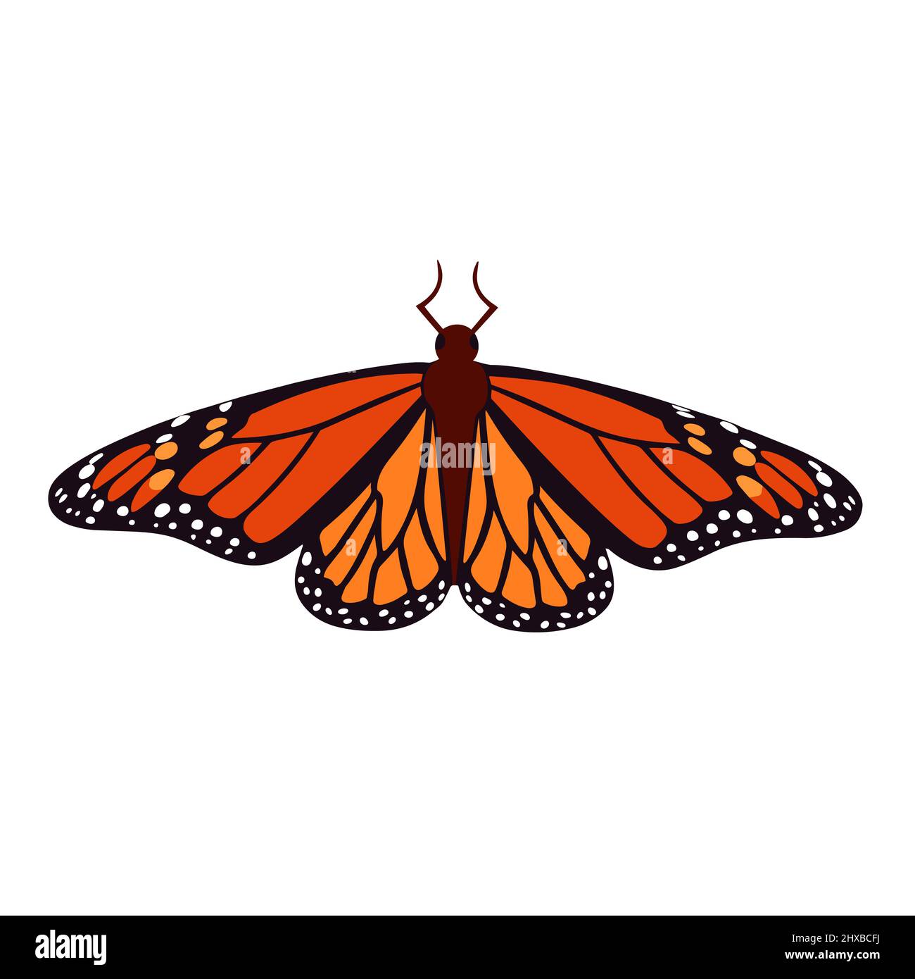 Monarch butterfly isolated vector illustration Stock Vector Image & Art ...