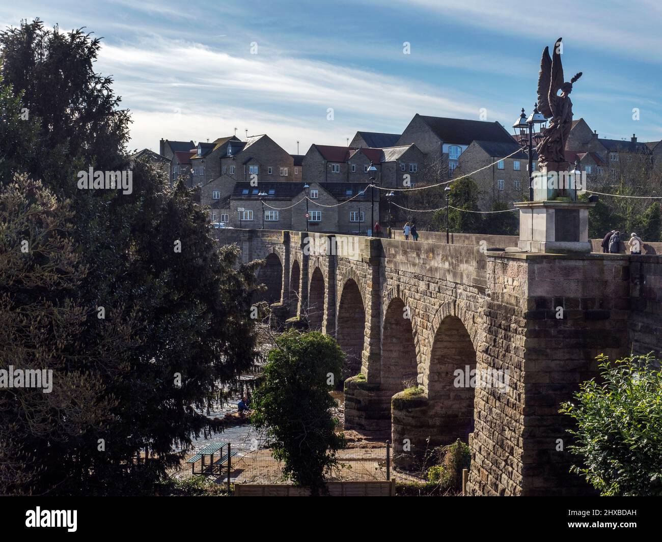 Wetherby Bridge over the River Wharfe dating from C13 rebuilt in the ...