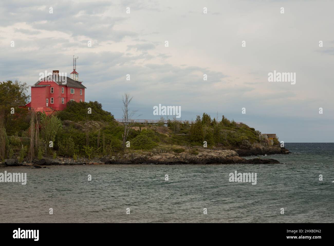 Marquette Harbor Lighthouse Along Lake Superior Stock Photo - Alamy
