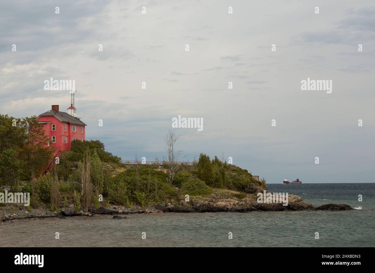 Marquette Harbor Lighthouse Along Lake Superior Stock Photo - Alamy