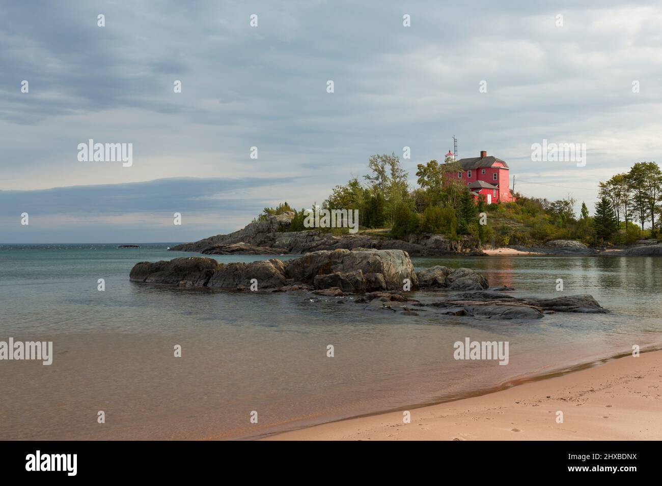Marquette Harbor Lighthouse Along Lake Superior Stock Photo - Alamy