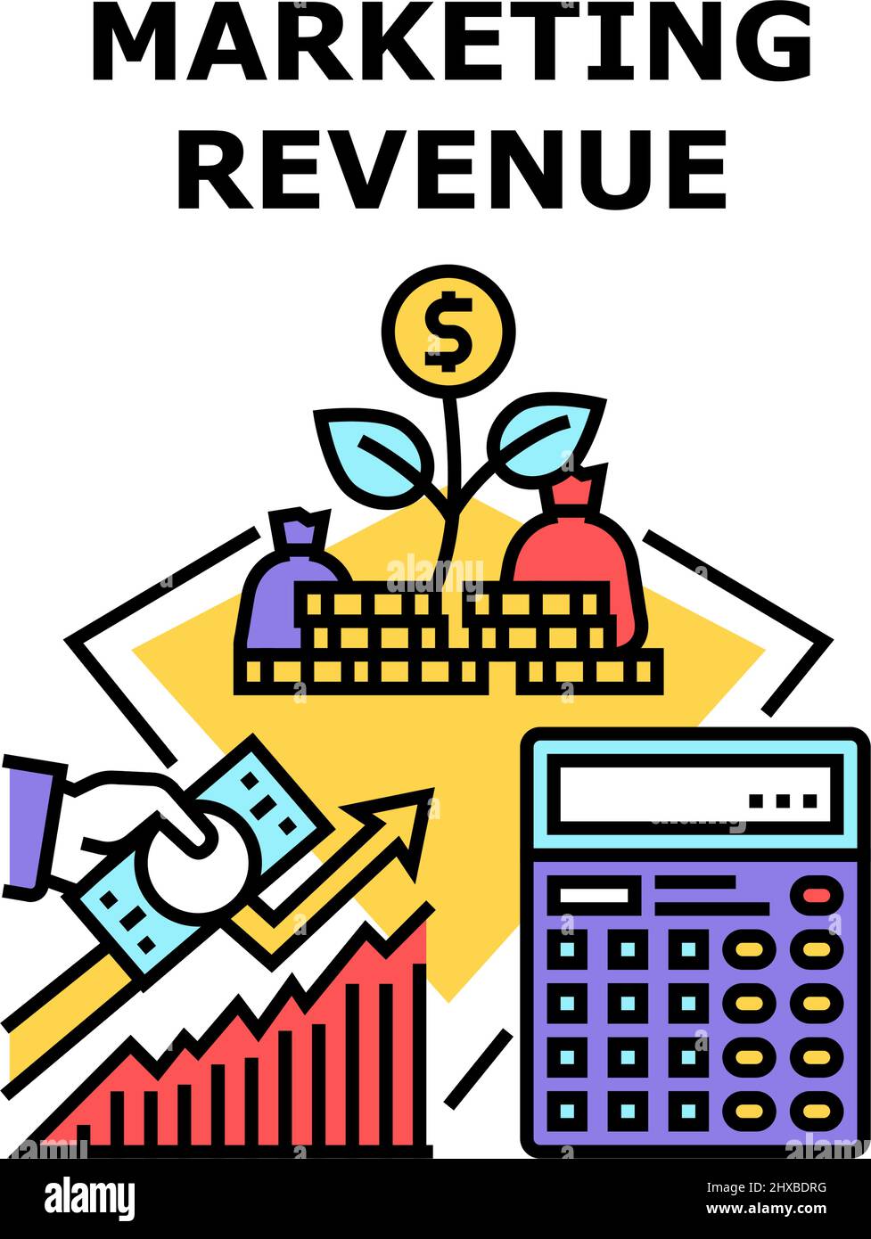 Marketing Revenue Vector Concept Illustration Stock Vector Image & Art ...
