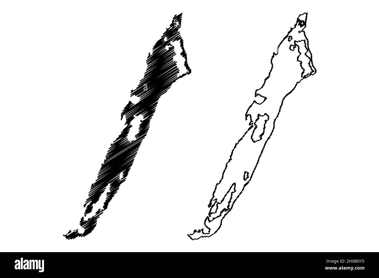 Ambergris Caye island (Belize, Cenrtal America, Caribbean islands) map ...