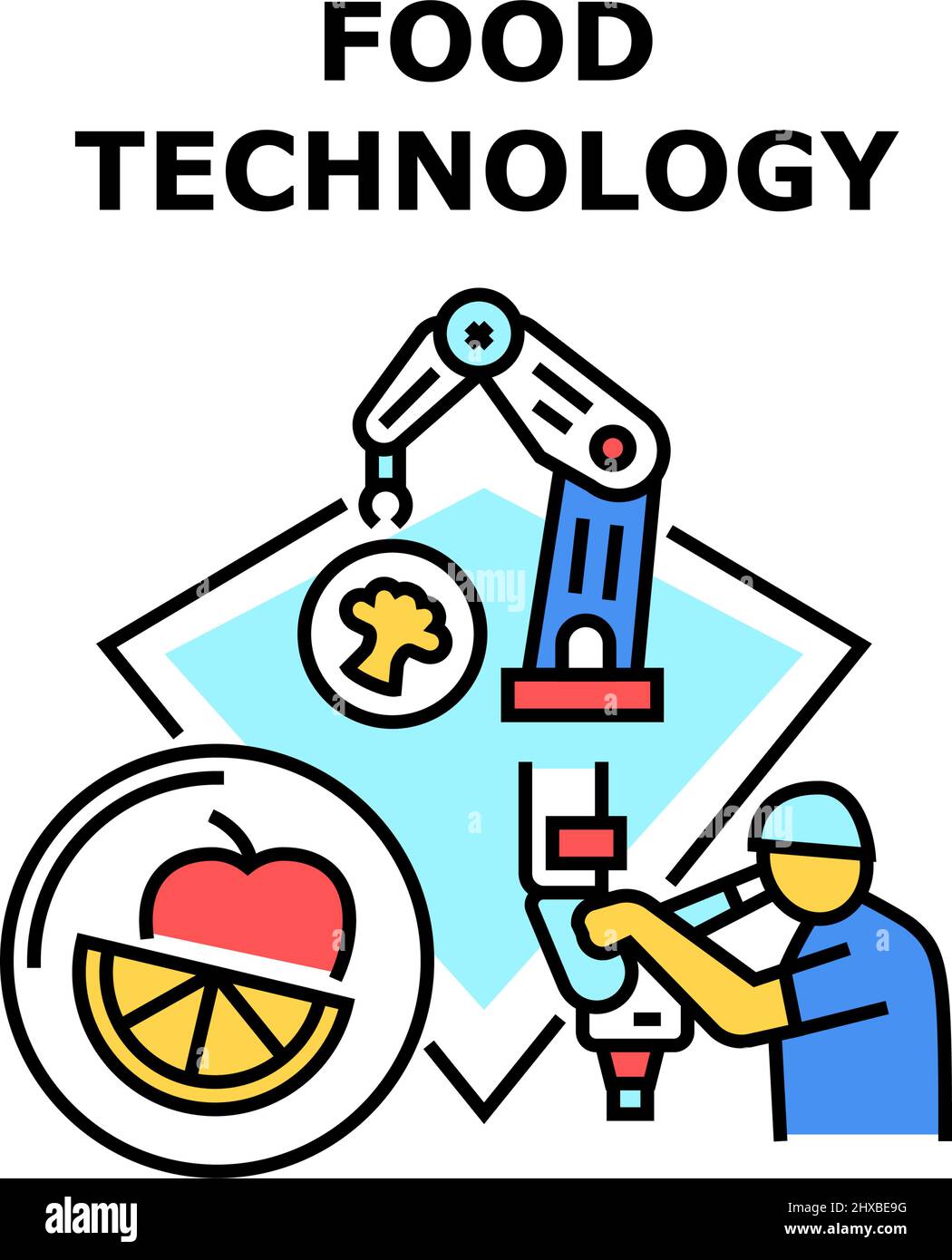 Food Technology Vector Concept Color Illustration Stock Vector Image ...