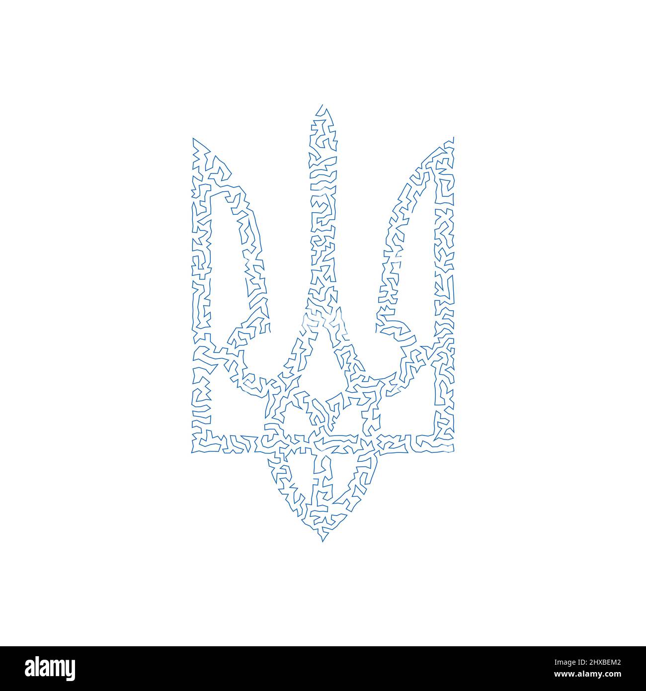 Coat of Arms of Ukraine State emblem National ukrainian symbol Trident ...