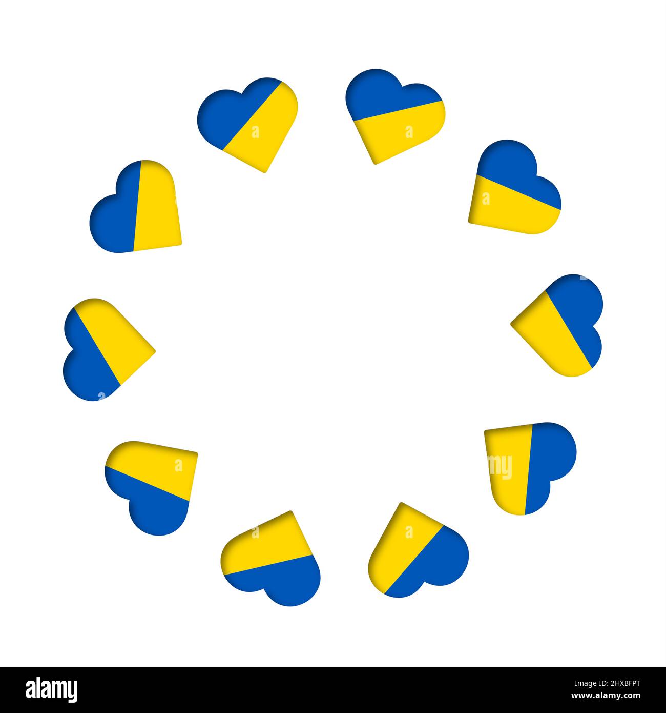 Ukraine hearts Cut Out Stock Images & Pictures - Alamy