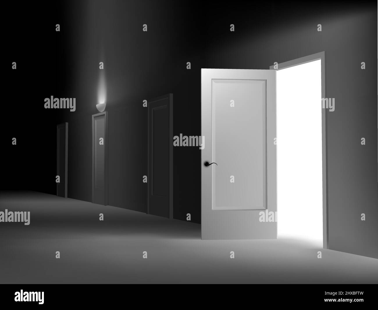 Office dark indoor Stock Vector Images - Alamy