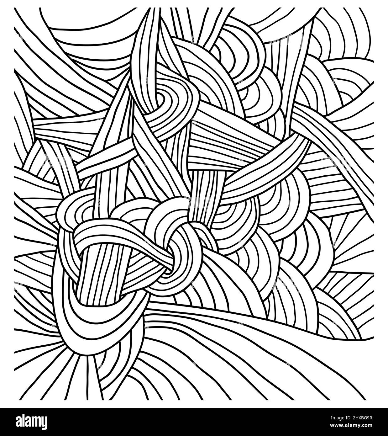 Pattern with hand-drawn doodle waves and lines Stock Vector Image & Art ...
