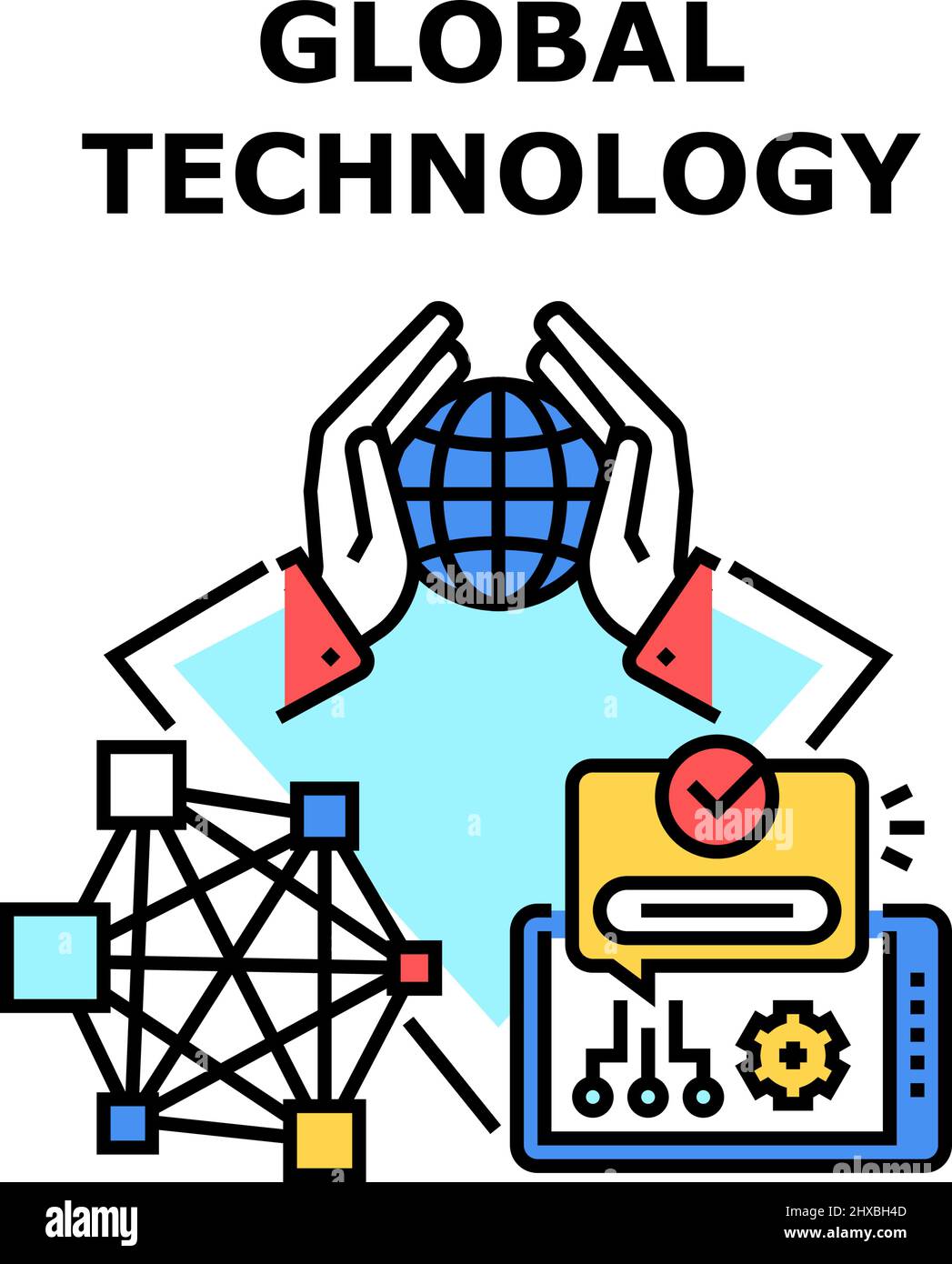 Global Technology Vector Concept Illustration Stock Vector Image & Art ...
