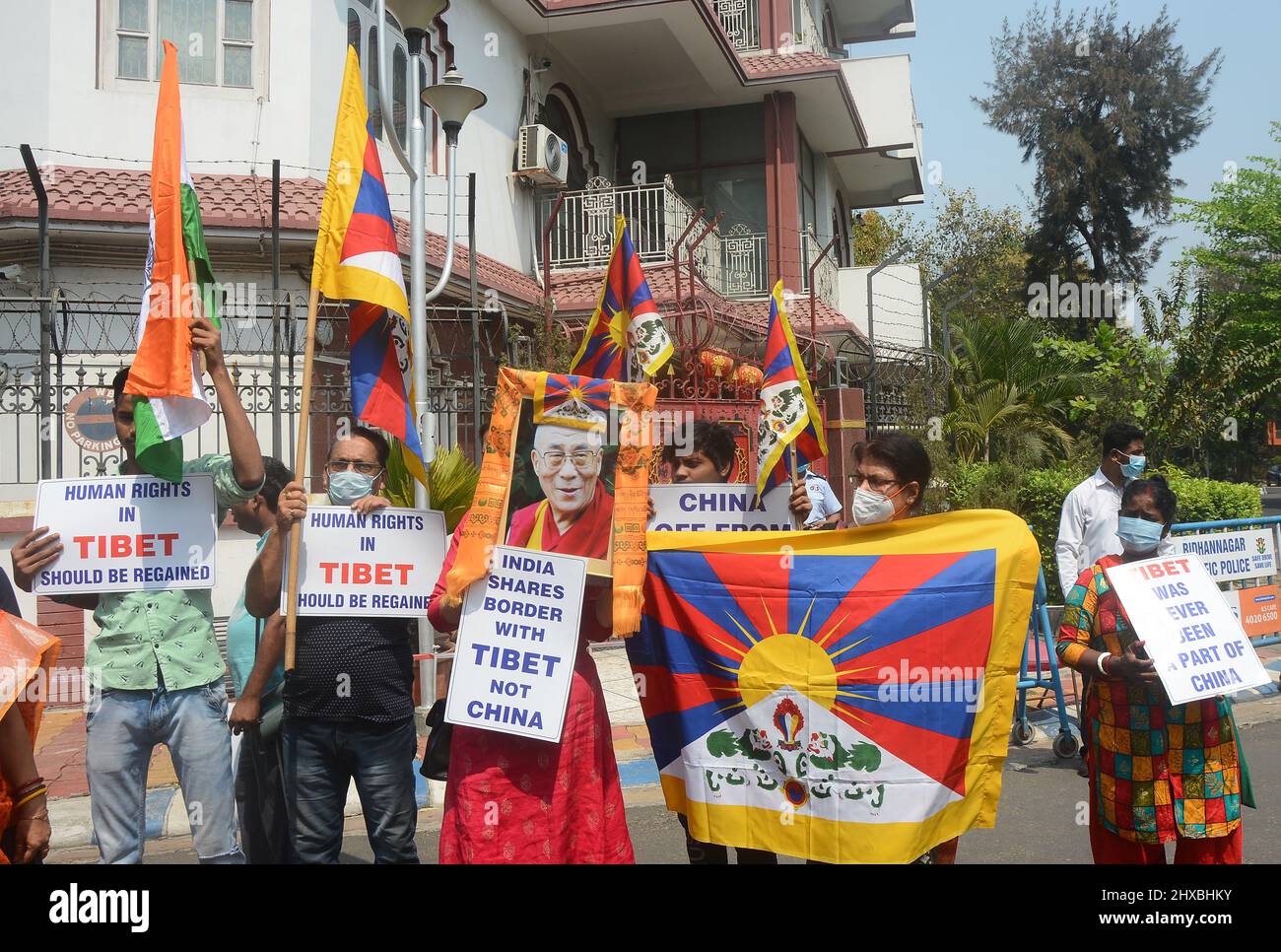 Tibetan independence protest hi-res stock photography and images - Alamy